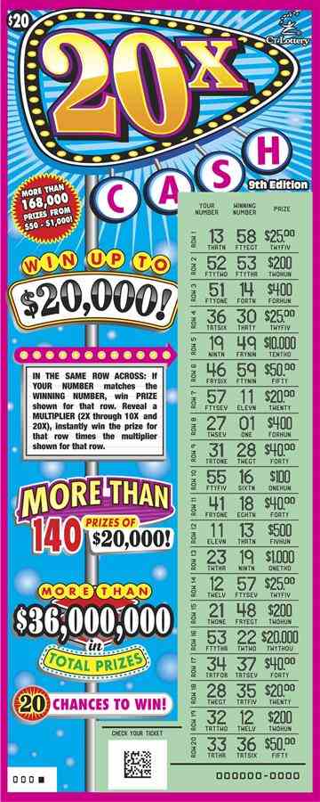 20X Cash 9Th Edition Info & Prize Tiers | Explore This Connecticut ...