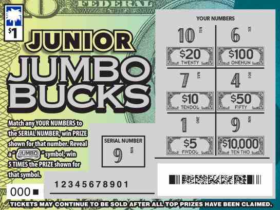 Junior Jumbo Bucks Scratch Ticket | A South Carolina Favorite Scratch ...